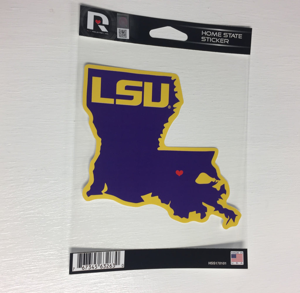 LSU Tigers State Outline Die-Cut Decal NEW!!! – Hub City Sports