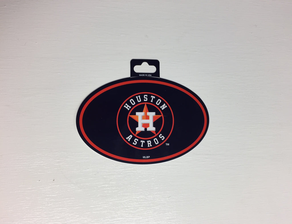 Houston Astros Oval Decal Full Color Sticker NEW!! 3 x 5 Inches Free S ...