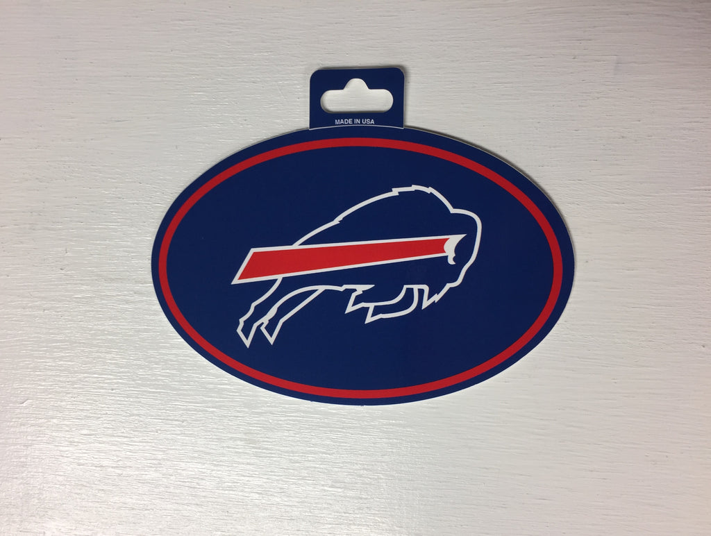 Buffalo Bills Oval Decal Full Color Sticker NEW!! 3 x 5 Inches Free Sh ...