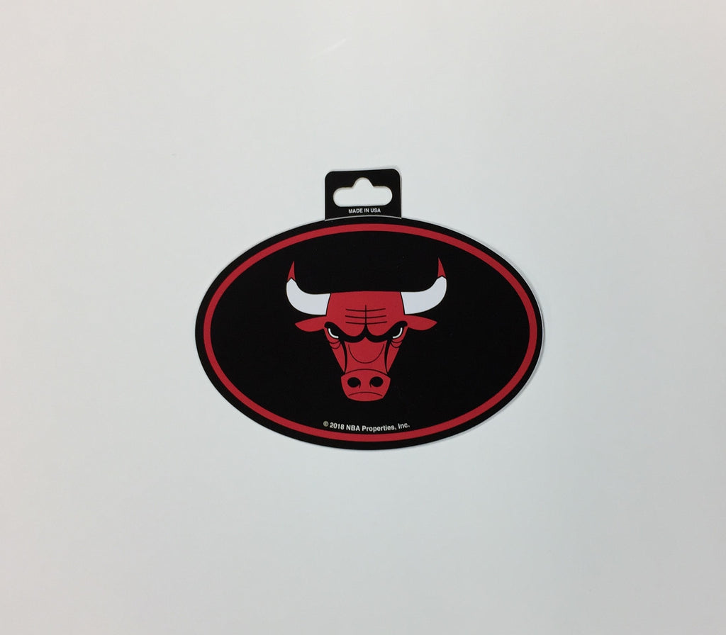 Chicago Bulls Oval Decal Full Color Sticker NEW!! 3 x 5 Inches Free Sh ...