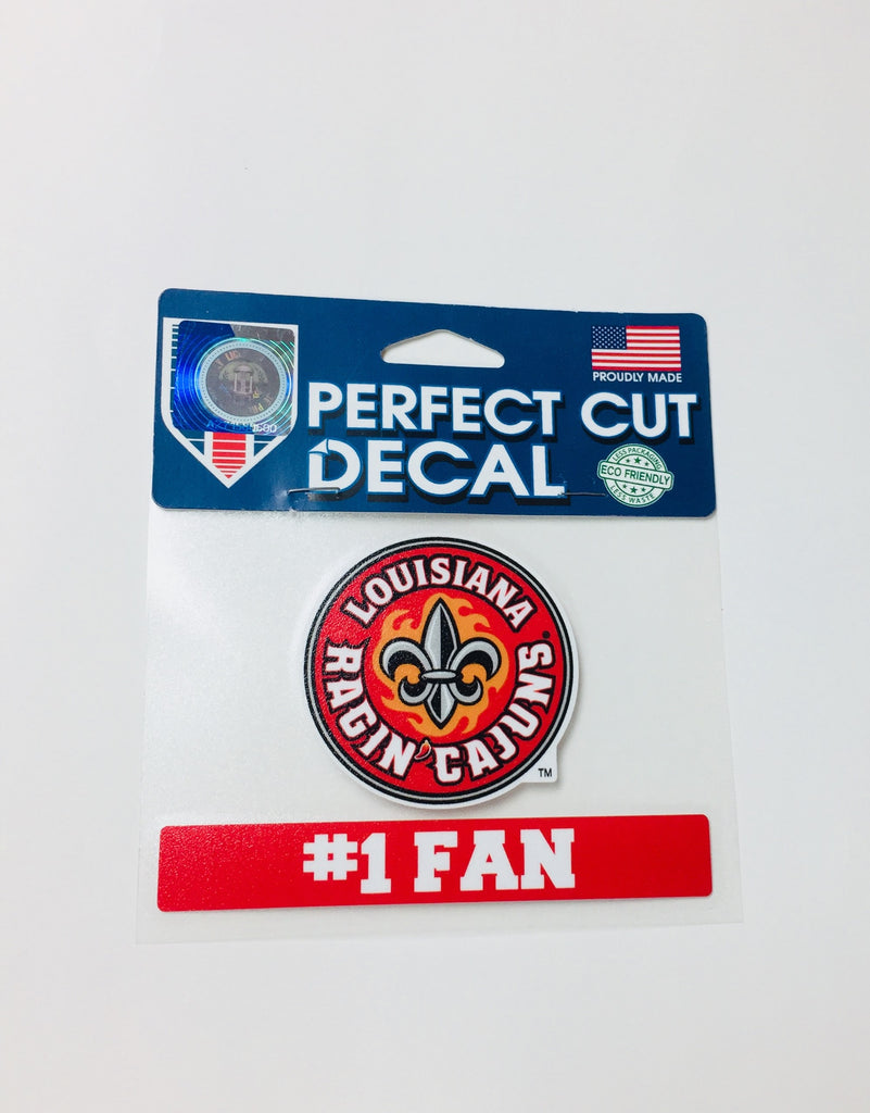 Louisiana Ragin Cajuns #1 Fan Die Cut Decal Sticker Perfect Cut Free S ...