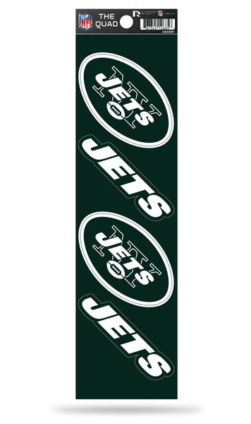 New York Jets Set of 4 Decals Stickers The Quad by Rico 2x2 Inches ...