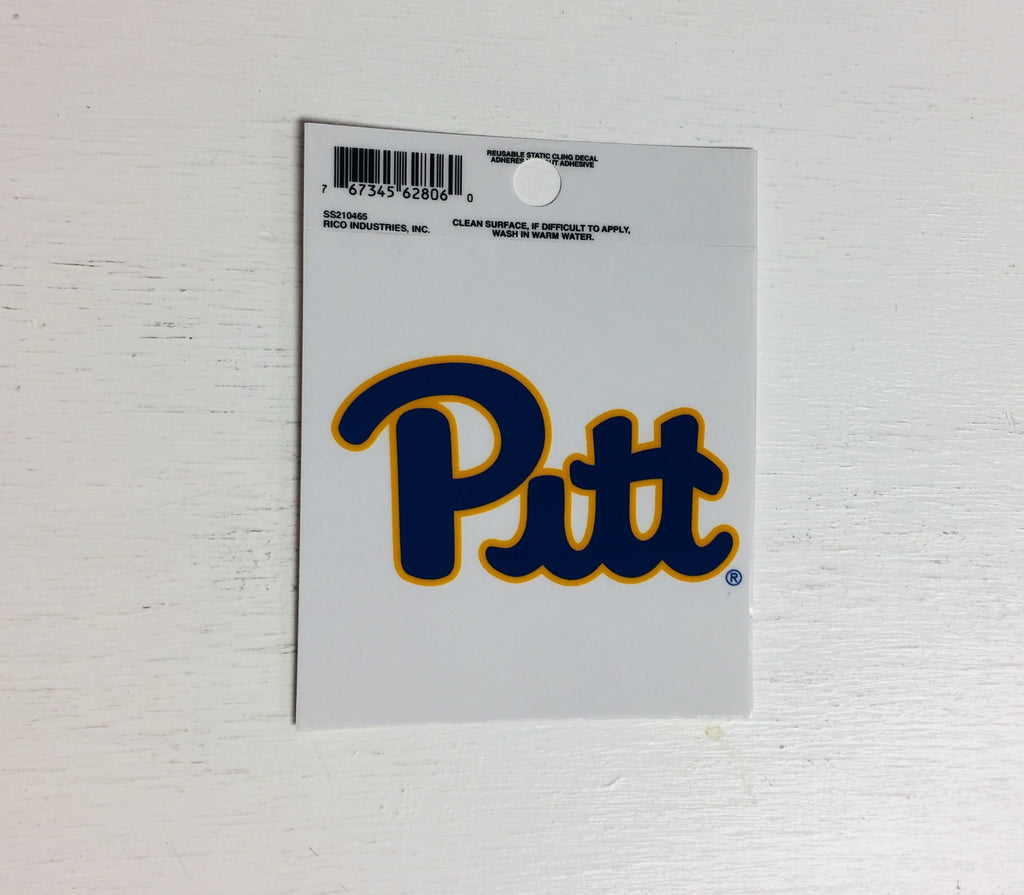 Pitt Panthers NEW Logo Static Cling Sticker Decal NEW!! Window or Car ...